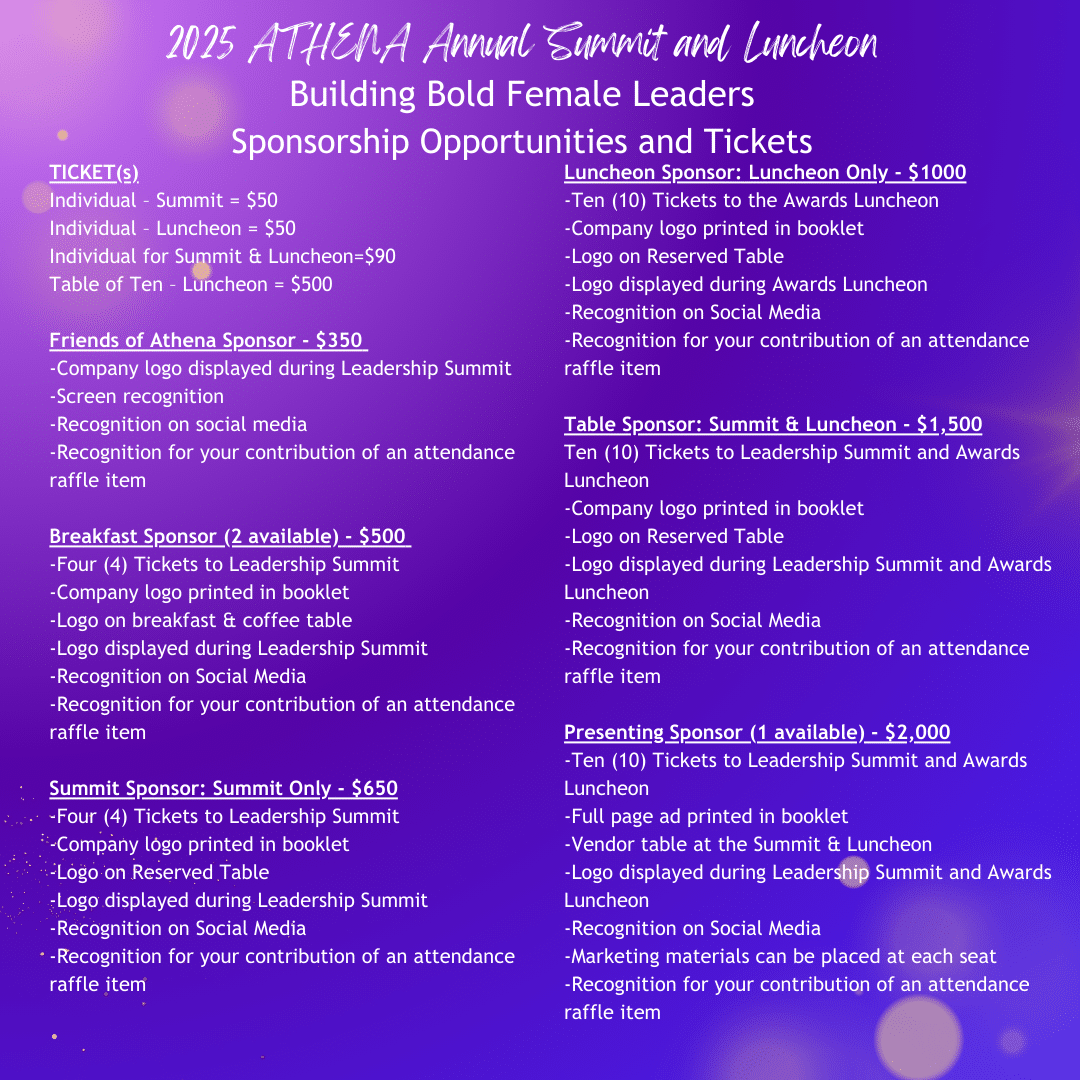 2025 ATHENA Leadership Summit & Awards Luncheon - ATHENA Leadership ...